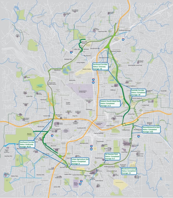 2017 Atlanta Beltline Map