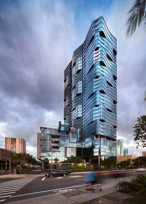 With a Stunning Wavy Glass Facade, Anaha Towers Sustainably in Honolulu ...